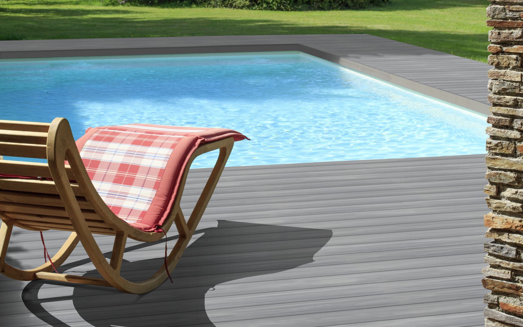 Terrassendiele WPC Ultrashield Massiv Rauchweiß - Holz Graf